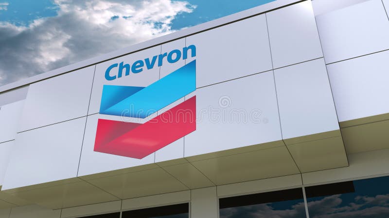 Chevron Corporation Logo on the Modern Building Facade. Editorial 3D ...