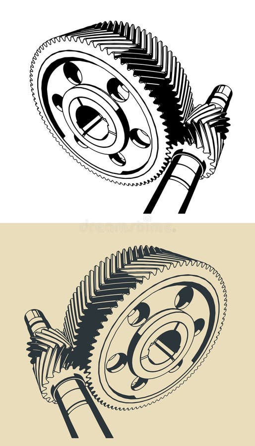 Chevron Gear Transmission Illustrations Stock Vector - Illustration of ...
