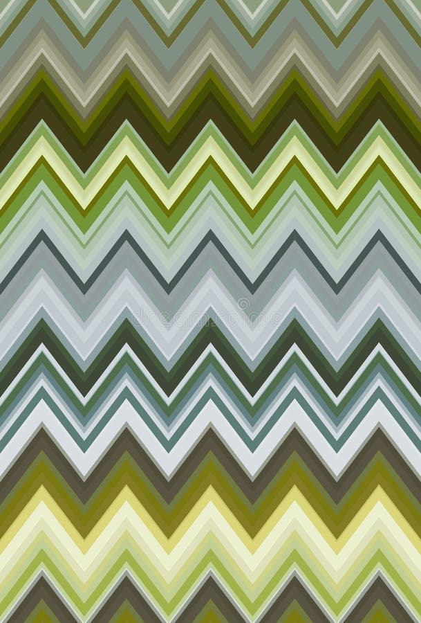 Chevron Green Zigzag Pattern Background. Summer Stock Illustration ...