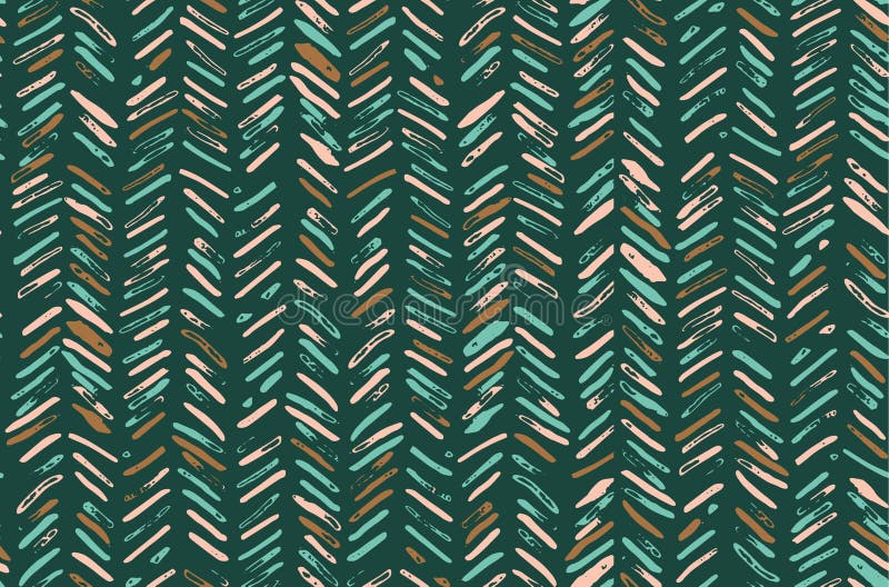 Chevron Herringbone Pattern in Forest Green, Mint and Browns Stock ...