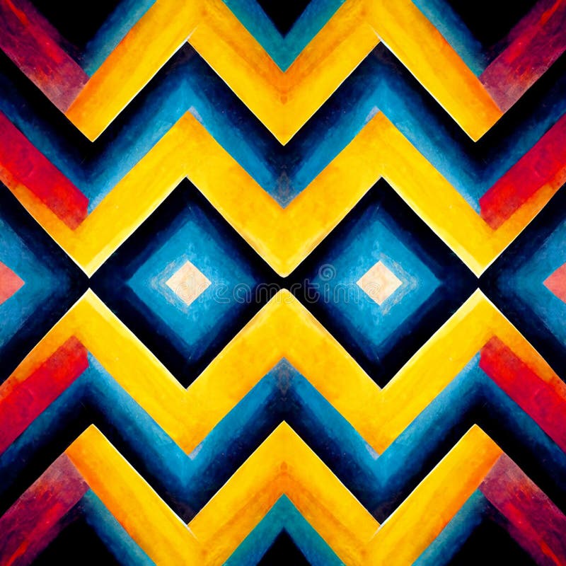 Chevron Herringbone Zig Zag V-shape Seamless Pattern Stock Illustration ...