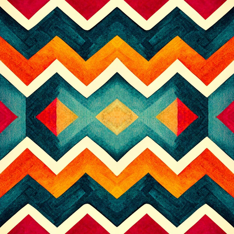 Chevron Herringbone Zig Zag V-shape Seamless Pattern Stock Illustration ...