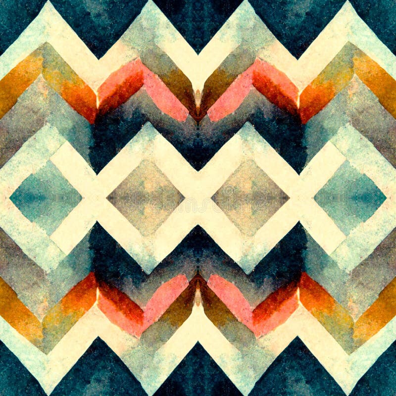 Chevron Herringbone Zig Zag V-shape Seamless Pattern Stock Illustration ...