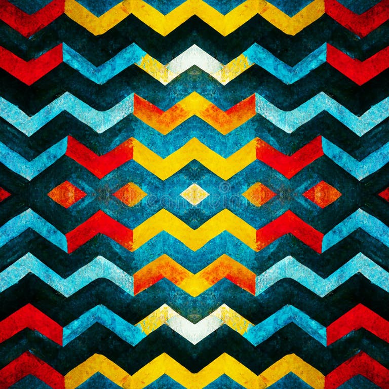 Chevron Herringbone Zig Zag V-shape Seamless Pattern Stock Illustration - Illustration of ...
