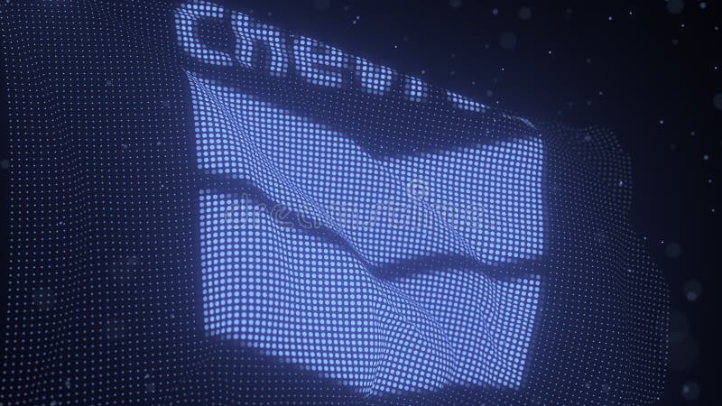 CHEVRON Logo on a Waving Digital Flag, Editorial 3d Rendering Editorial ...