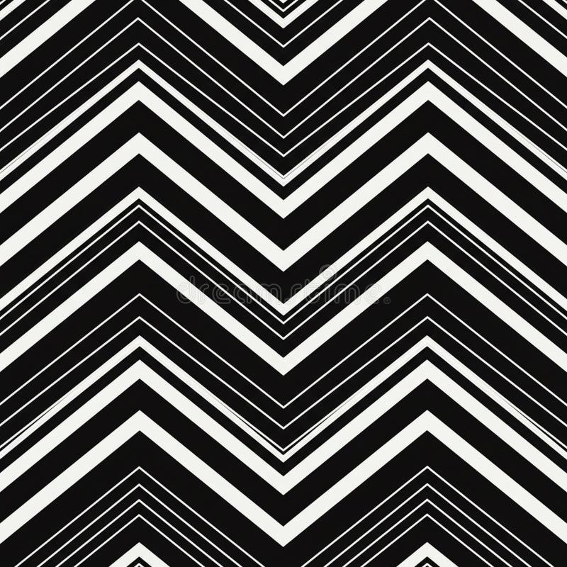 Chevron Pattern with Alternating Black and White Zigzag Lines. Each ...