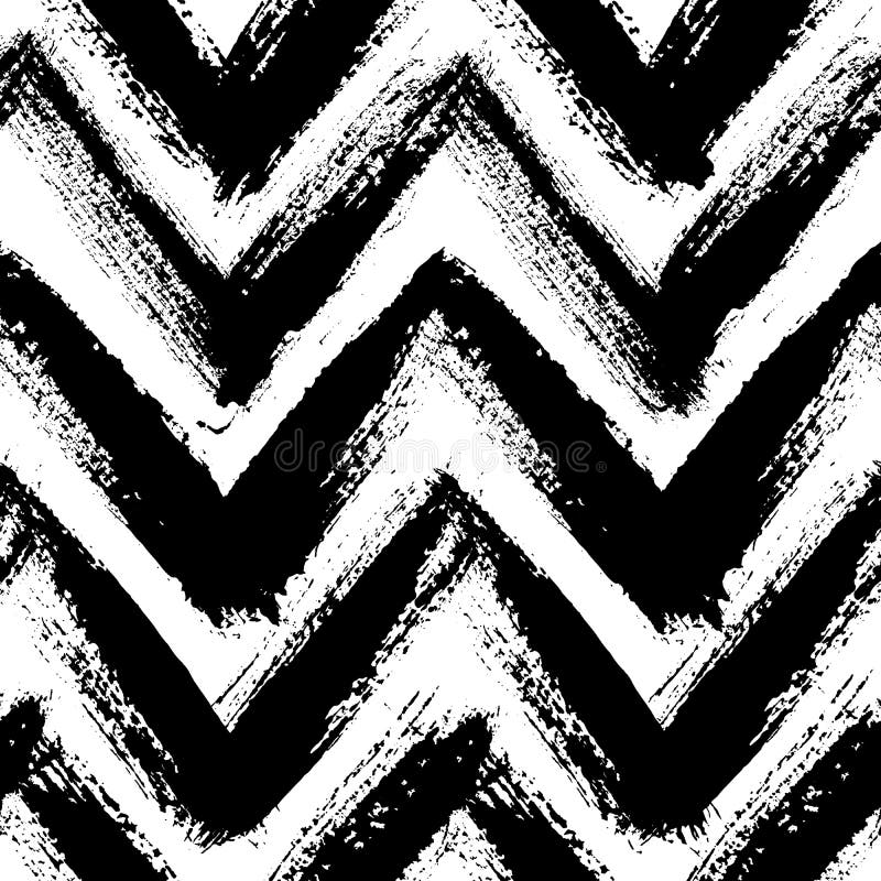 Chevron Pattern from Brush Strokes Stock Vector - Illustration of ...