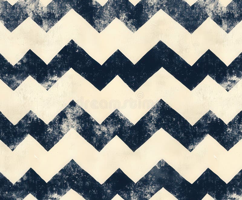 Chevron Pattern in Navy Blue and Beige Displayed on a Textured ...