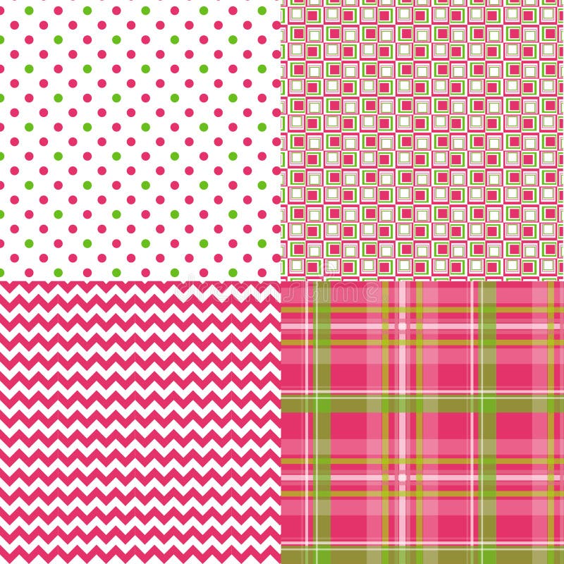 Chevron Pattern Plaid Dots Retro Vector Stock Vector - Illustration of ...