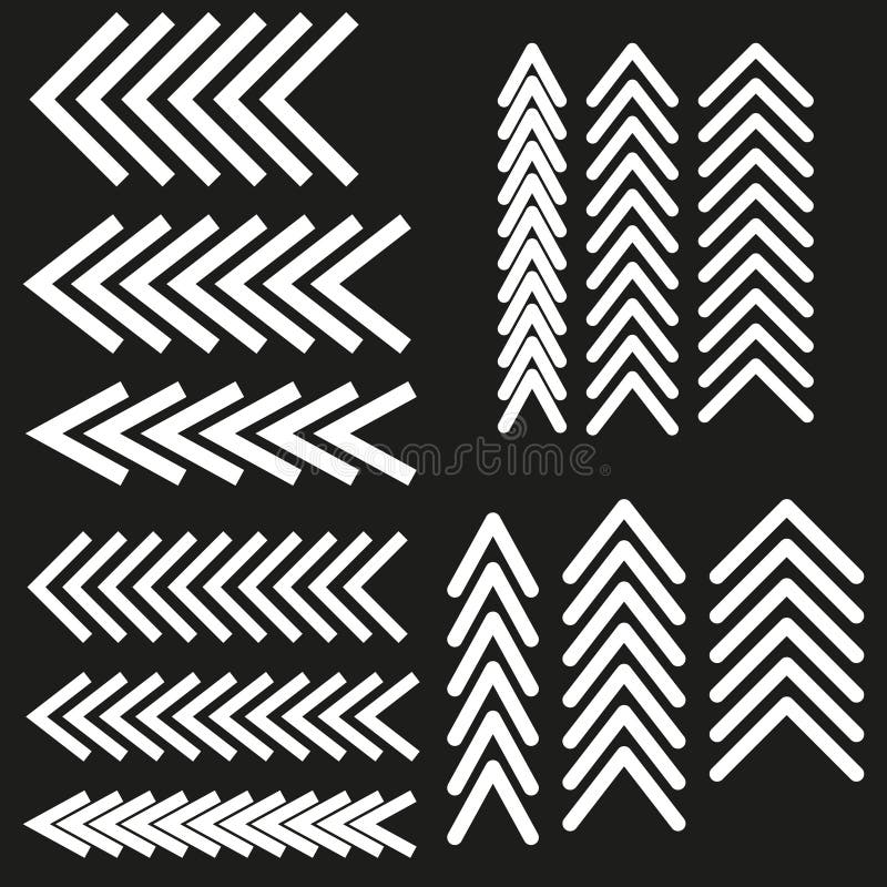 Chevron Patterns Collection. Black and White Arrow Design. Vector ...