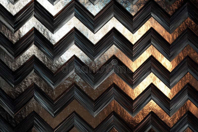 Chevron Patterns Featuring Alternating Metallic and Holographic ...