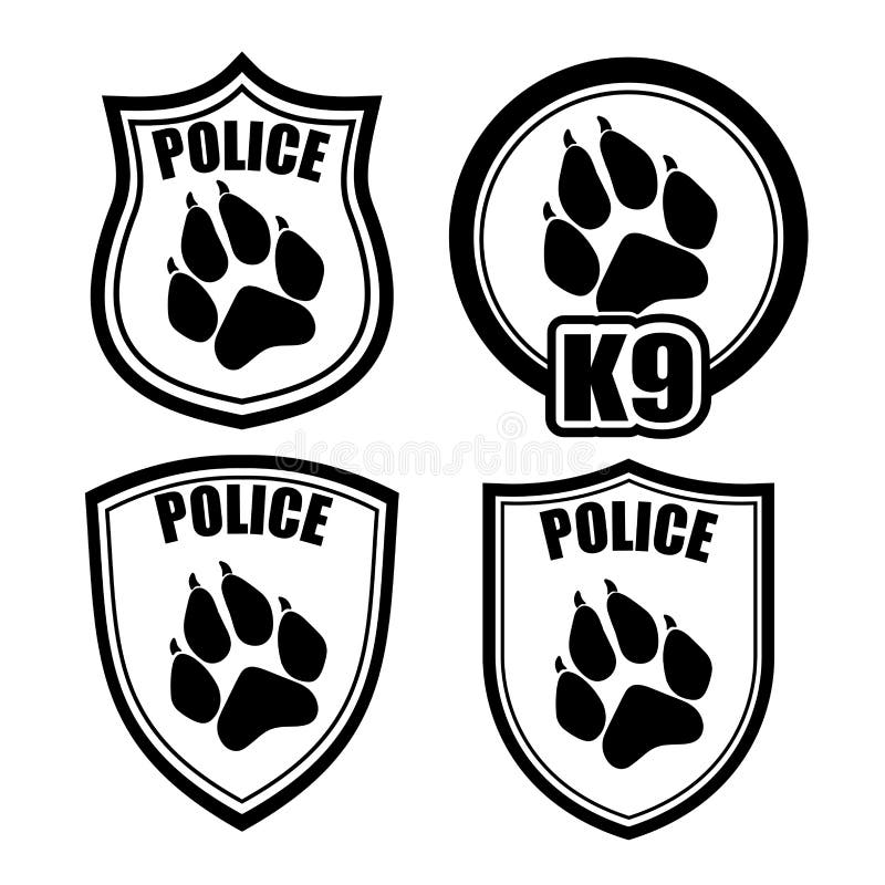 Chevron Police Dog Vector Illustration Stock Vector - Illustration of ...