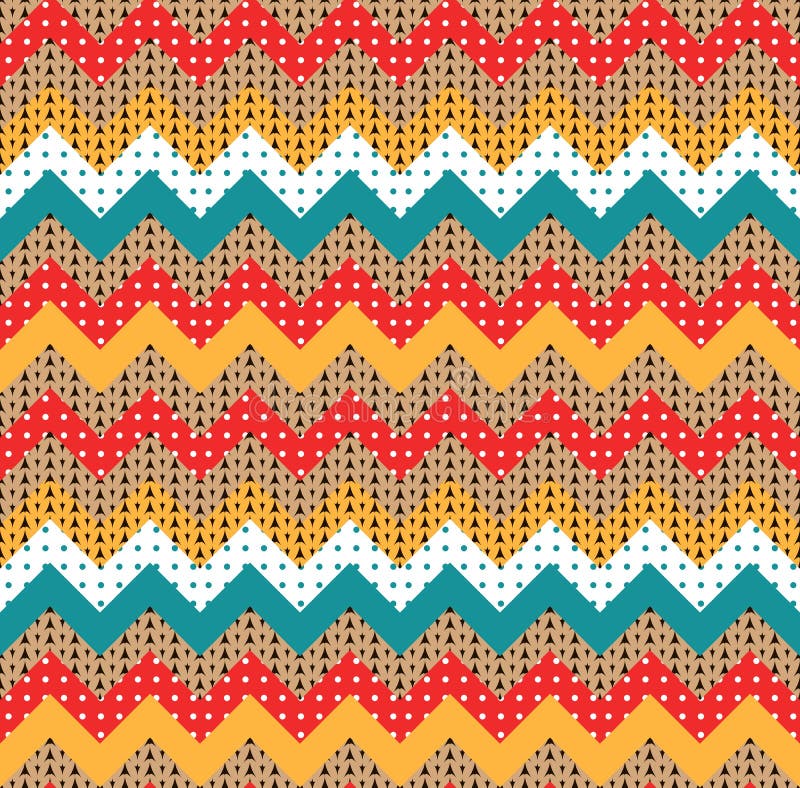 Chevron Seamless Pattern. Colorful Zigzag Patchwork Stock Vector ...