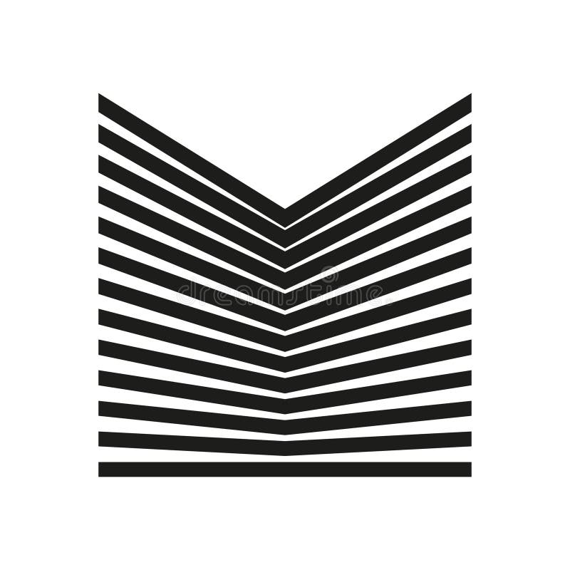 Chevron Stripe Icon. Geometric Black Lines. Simple Vector Pattern. V ...