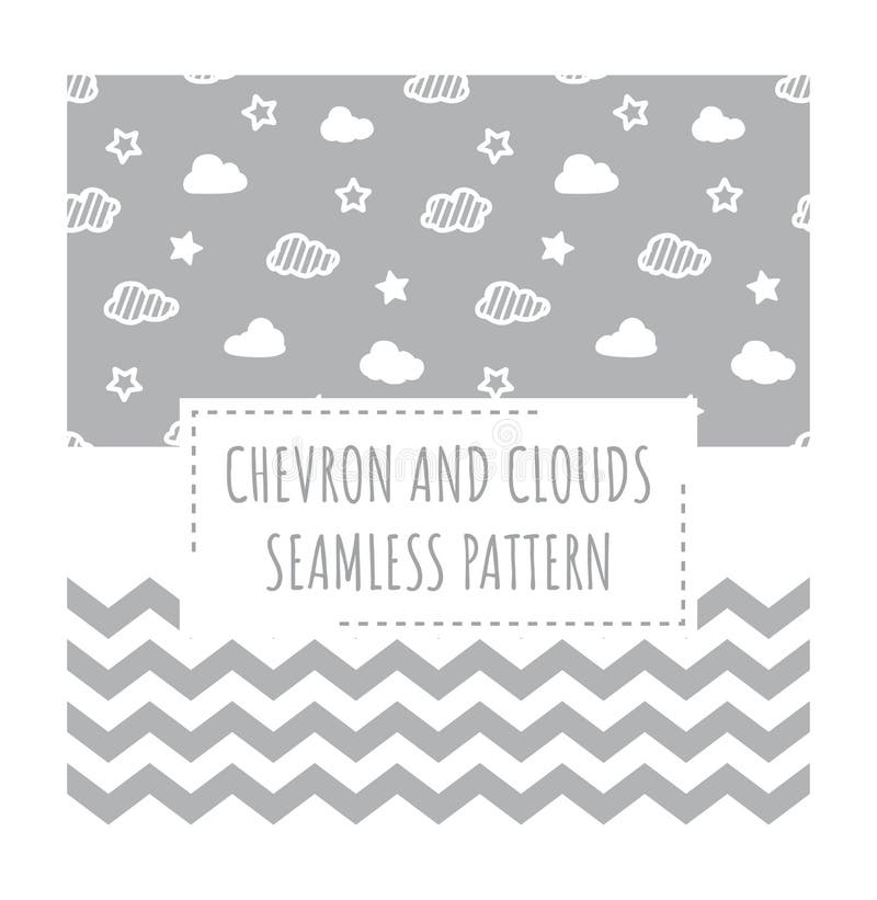 Pastel Grey Clouds and Stars Vector Collection with Stars for Kids ...