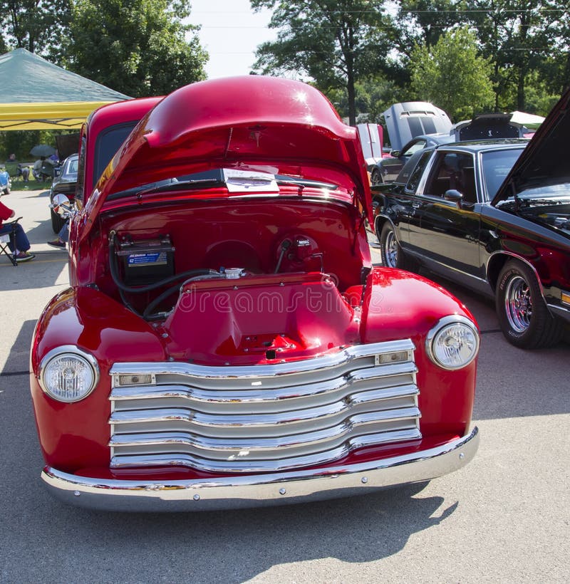 Chevy Antique Pick Up Truck Rouge Photo stock éditorial - Image du ...