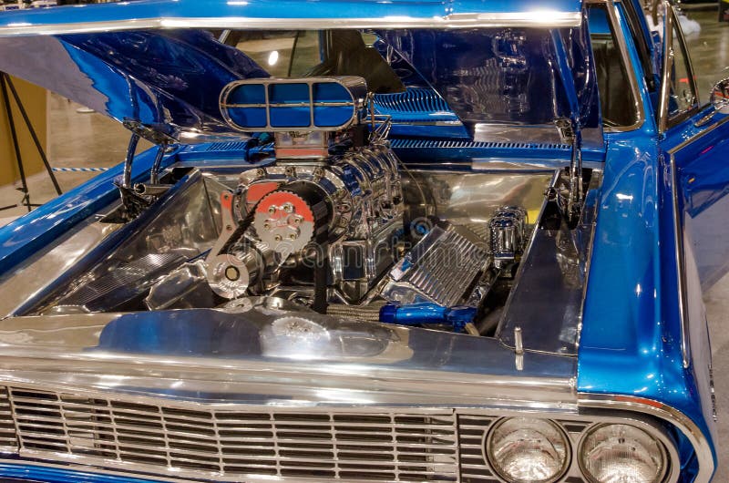 Chevy Impala Hot Rod Engine Editorial Photo - Image of auto, historic ...