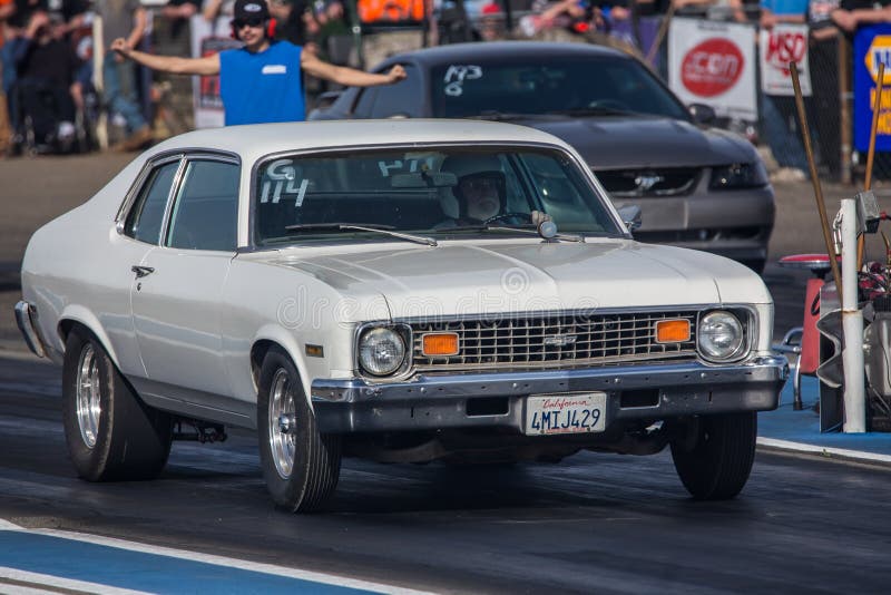 Chevy Nova Race Car editorial photography. Image of white - 36056132