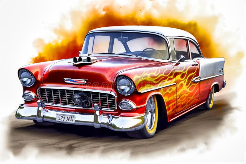 Tri Five Chevy Stock Illustrations – 4 Tri Five Chevy Stock ...