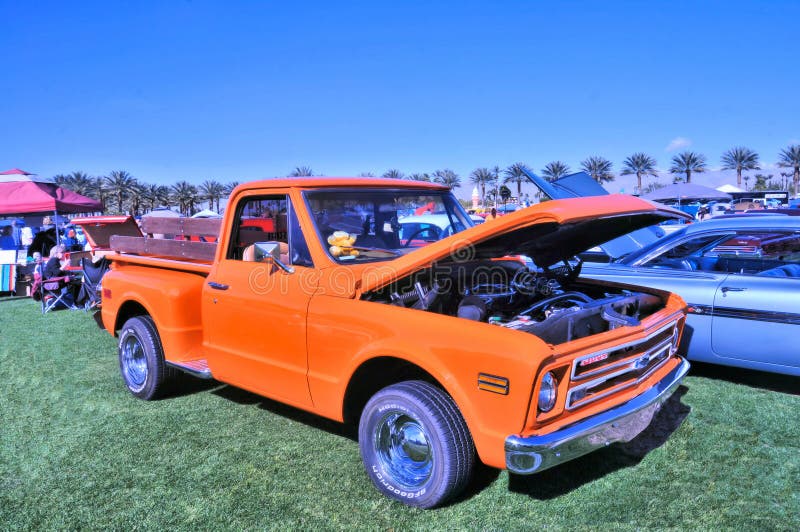 Outstanding Orange Chevrolet Stepside Truck at Dr. George Car Show ...