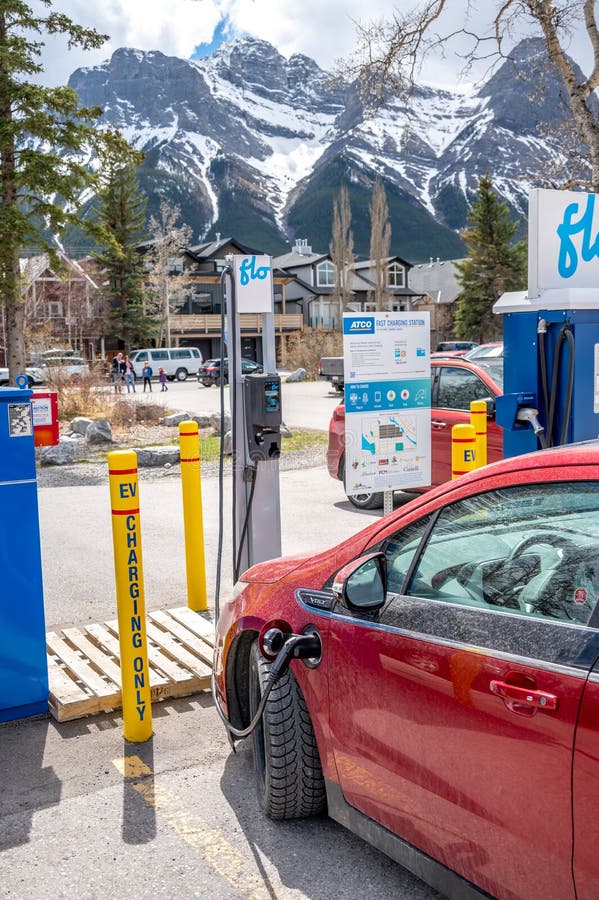 Chevy Volt at an ATCO Fast Charding Station Editorial Stock Image ...