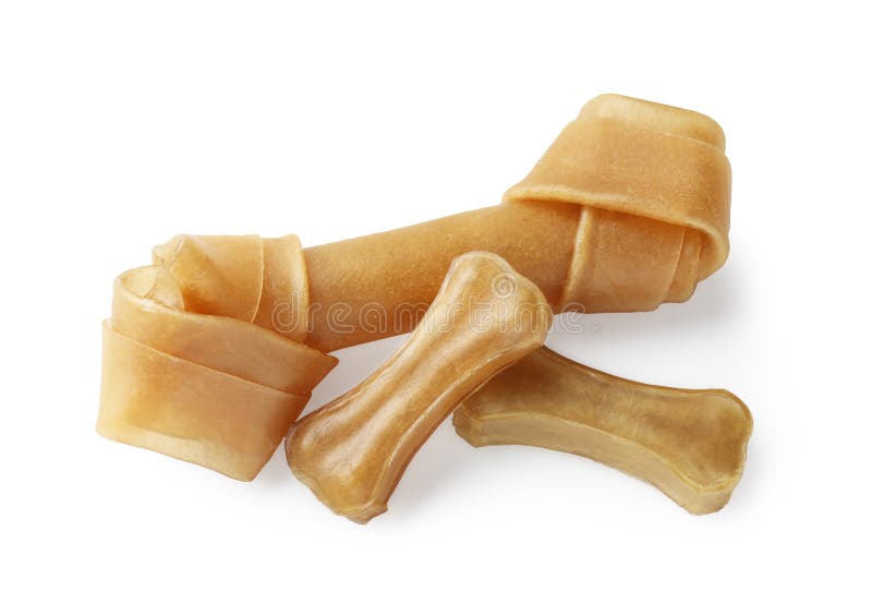 Chew Bones for Dog Isolated on White. Pet Toys Stock Photo - Image of ...