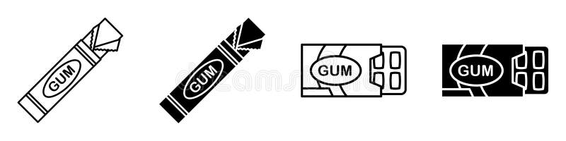 Chew gum icon vector stock vector. Illustration of girl - 347973318