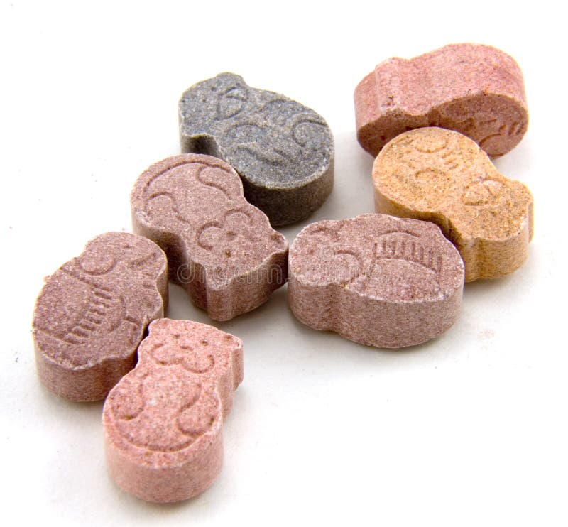 Chewable Vitamins Multivitamins in a Small Amount Stock Photo - Image ...