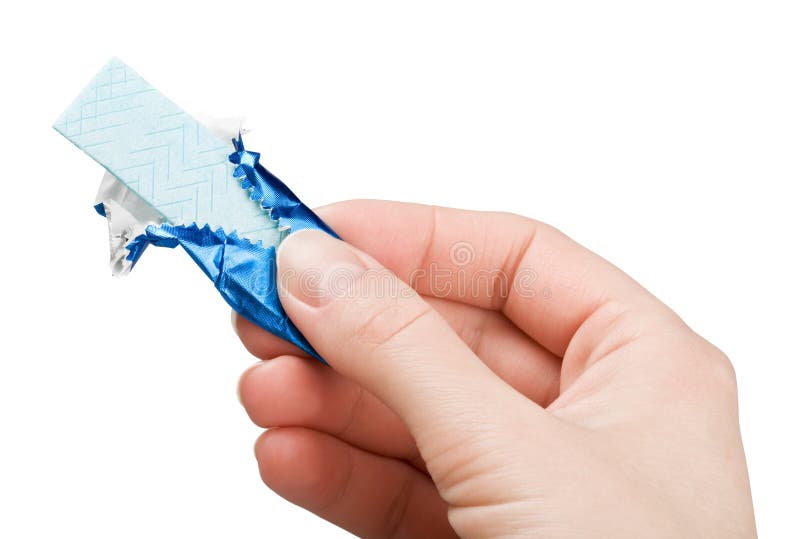 Chewing gum in hand stock image. Image of healthful, dental - 24767121