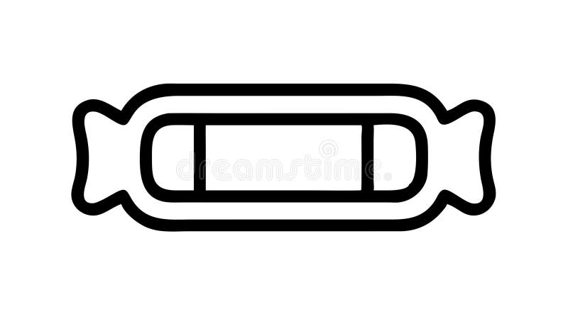 Chewing Gum Candy Wrapper Vector Outline Icon, Vector Design Generative ...