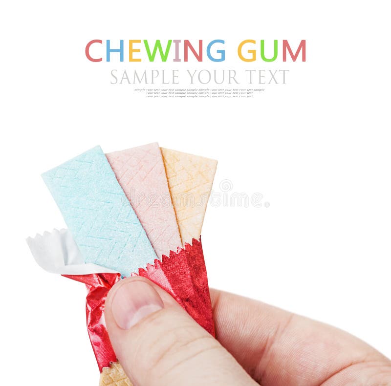 Chewing gum in hand stock image. Image of healthful, dental - 24767121
