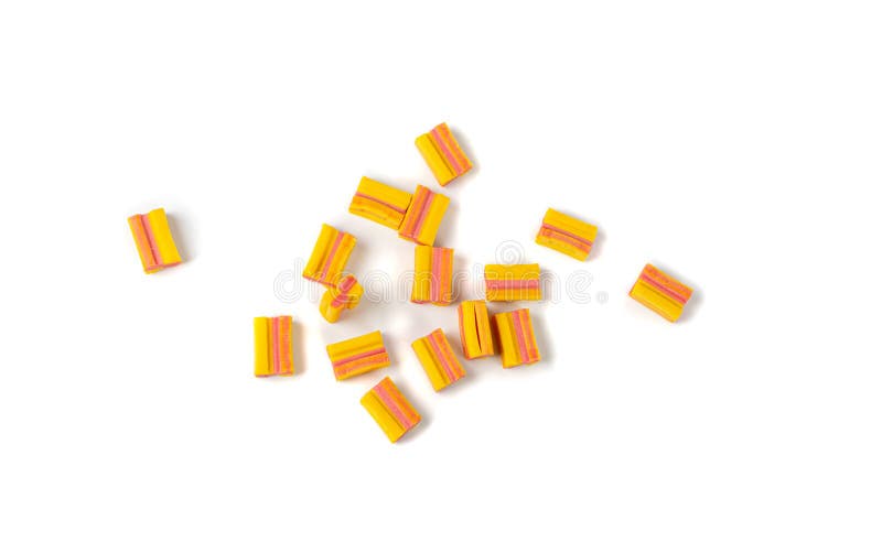 Chewing Gum Isolated, Fruit Bubble Gum Set, Pink Bubblegum on White ...