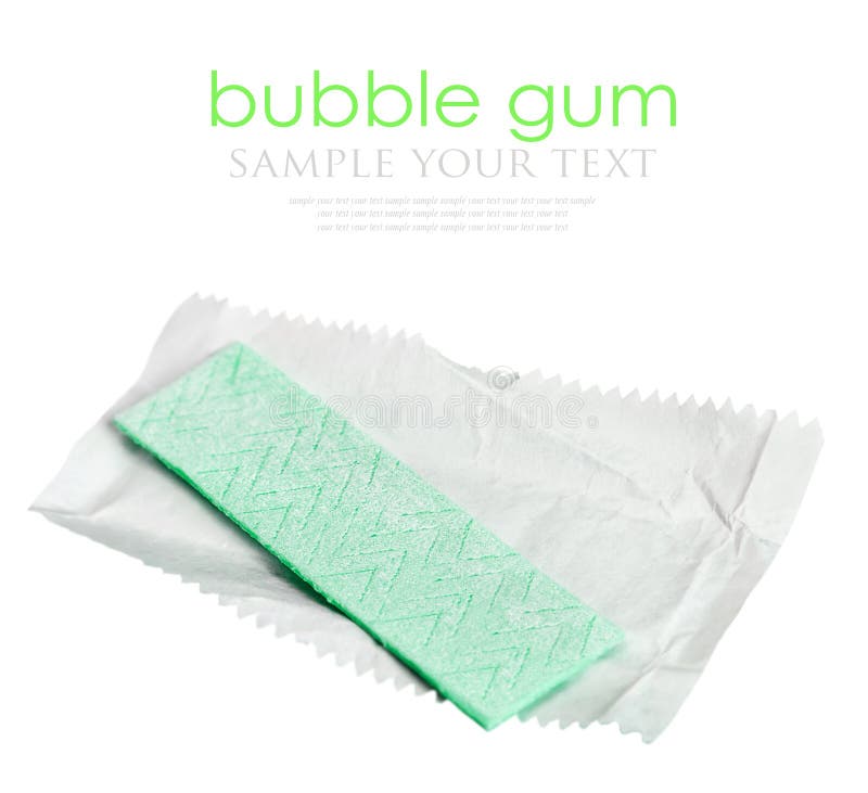 Chewing Gum is on the White Stock Image - Image of paper, mint: 53047481