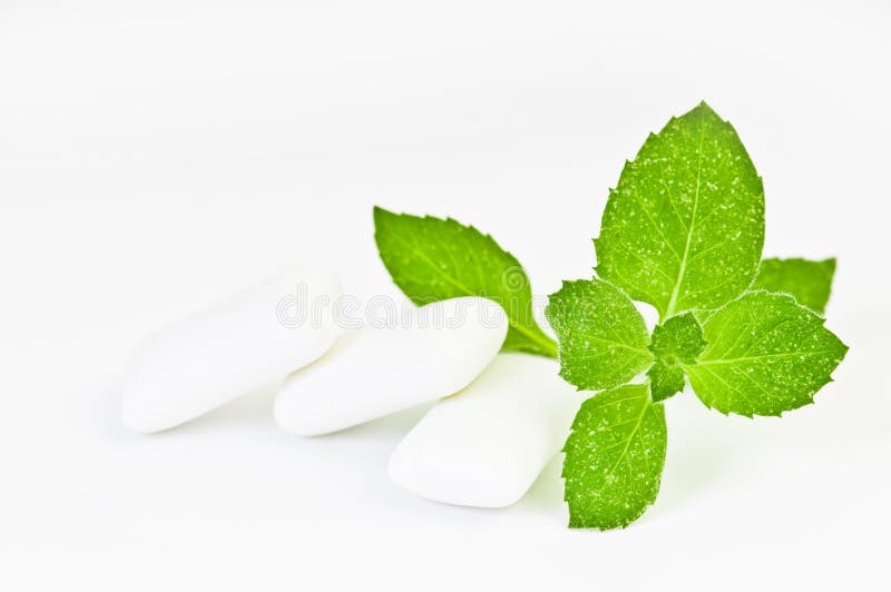 Chewing gum and mint stock photo. Image of leaves, protection - 15809750