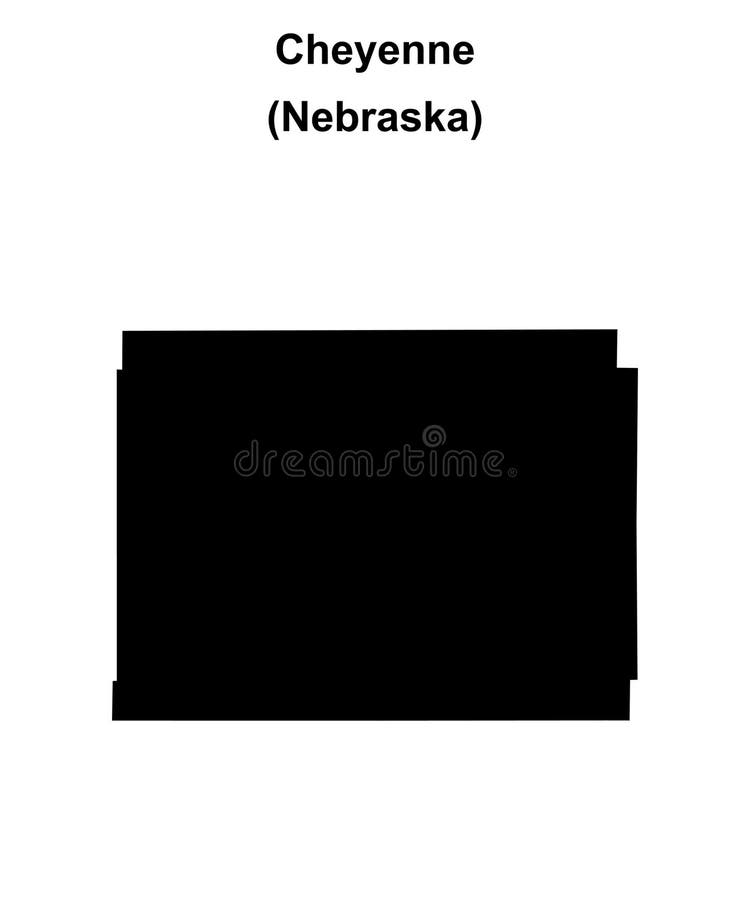 Cheyenne outline map stock vector. Illustration of shape - 361725420