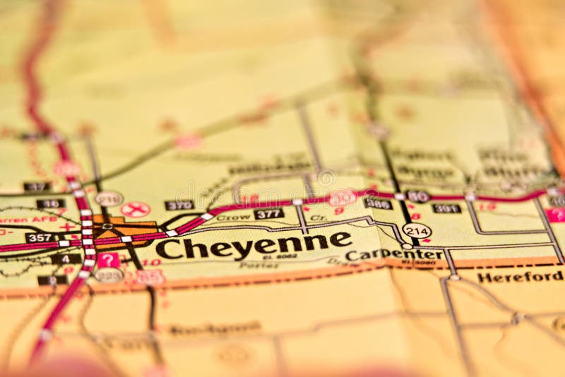 Cheyenne wyoming area map stock image. Image of drawing - 83085515