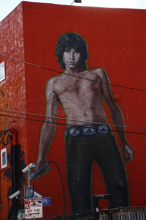 Chez Jim Morrison Wall Mural Image stock éditorial - Image of culture ...