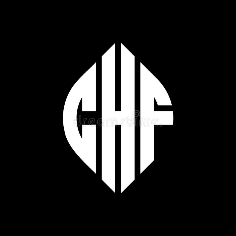 CHF Circle Letter Logo Design with Circle and Ellipse Shape. CHF ...