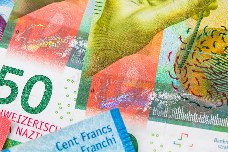 CHF Currency Amidst Swiss Inflation Challenges Stock Image - Image of ...