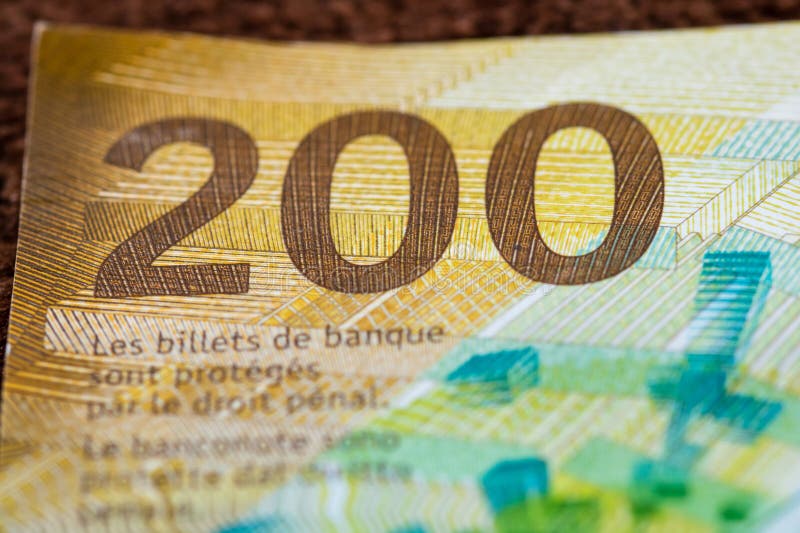 CHF Currency Amidst Swiss Inflation Challenges Stock Photo - Image of ...