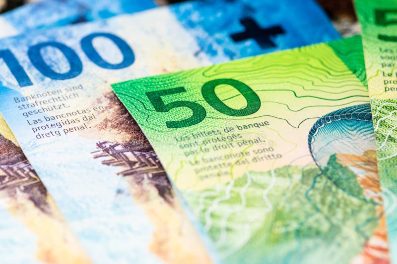 CHF Currency Amidst Swiss Inflation Challenges Stock Image - Image of ...