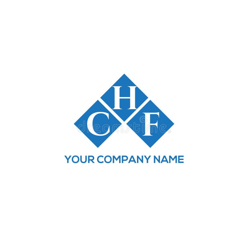 CHF Letter Logo Design on WHITE Background. CHF Creative Initials ...