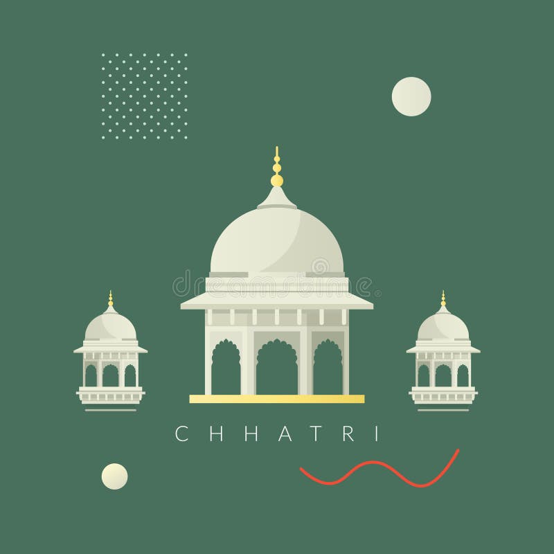 Chhatri - Semi-open, Elevated, Dome-Shaped Pavilions Elements - Stock ...