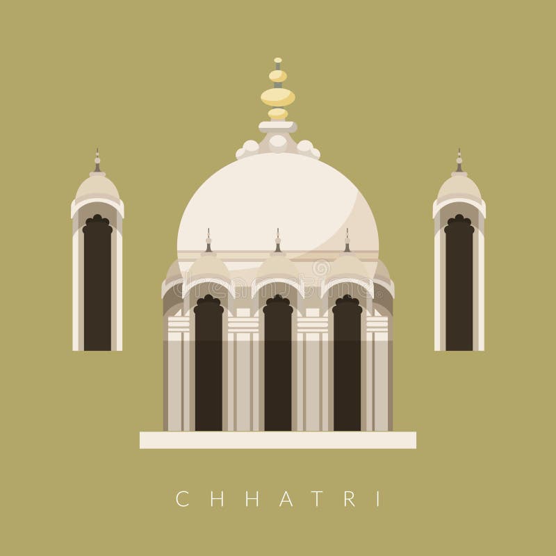 Chhatri - Semi-open, Elevated, Dome-Shaped Pavilions Elements - Stock ...
