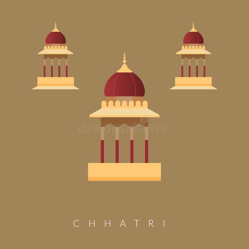Chhatri - Semi-open, Elevated, Dome-Shaped Pavilions Elements - Stock ...