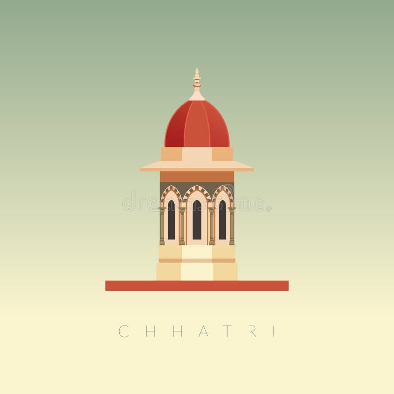 Chhatri - Semi-open, Elevated, Dome-Shaped Pavilions Elements - Stock ...