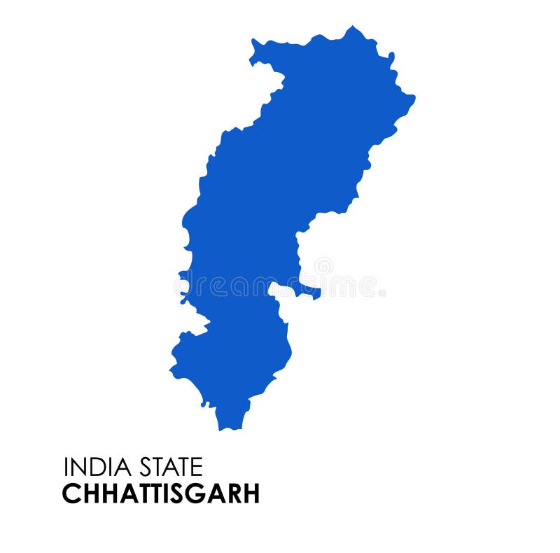 Chhattisgarh Map of Indian State. Chhattisgarh Map Illustration Stock ...