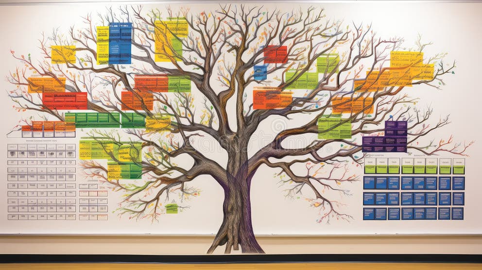 Chhierarchy tree chart stock illustration. Illustration of ...