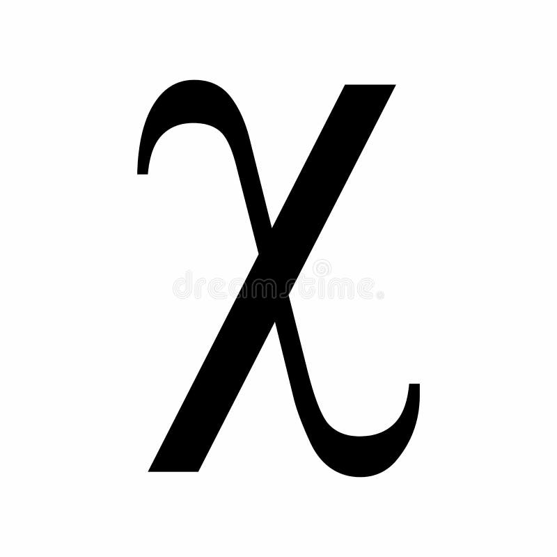 Chi greek sign stock illustration. Illustration of engineering - 188644782