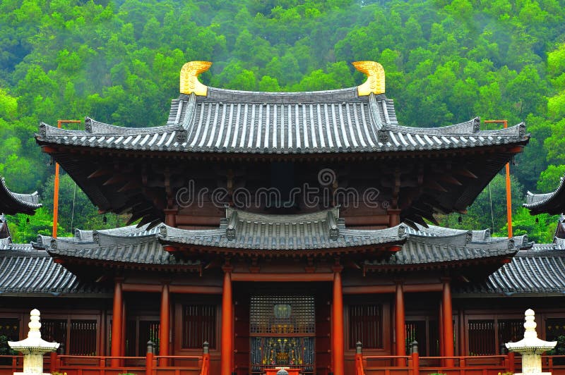Chi lin buddhist monastery stock photo. Image of vintage - 19027038